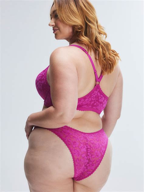 Lavish Lace Front Closure Push Up Bra In Pink And Purple Savage X Fenty