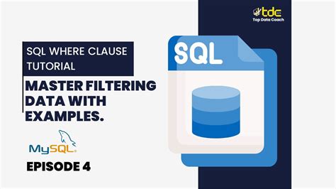 Sql Episode 4 Where Clause Tutorial Master Filtering Data With Examples Youtube