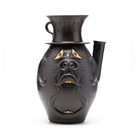 Georgia Folk Pottery Roger Corn Face Jug Lot 316 Presidents