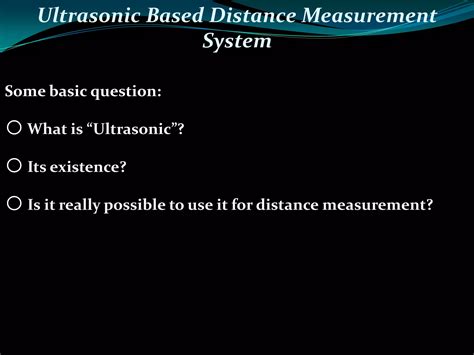 Ultrasonic Based Distance Measurement System Pdf Physics Science