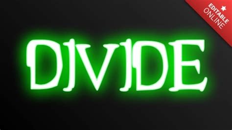 Divide The Matrix Movie Text Effect Generator