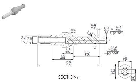 Lc Single Mode Ferrule With Flange Mt2034 Microlap