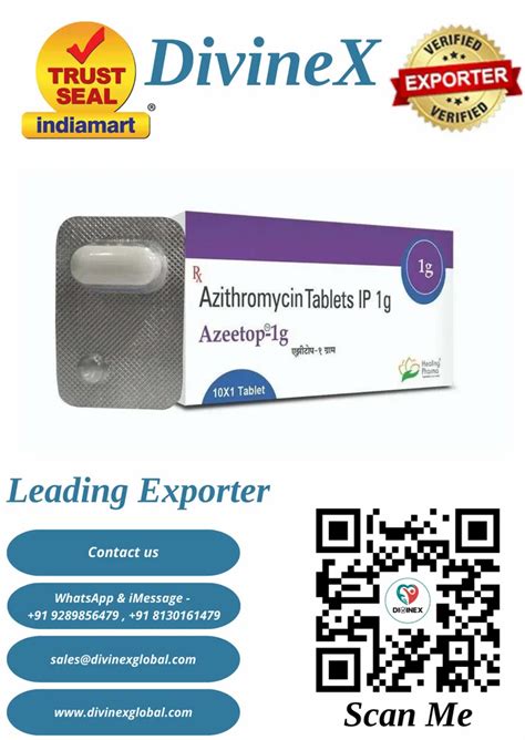 Azeetop 1g Azithromycin Tablets Ip At Rs 350box Azithromycin Tablets