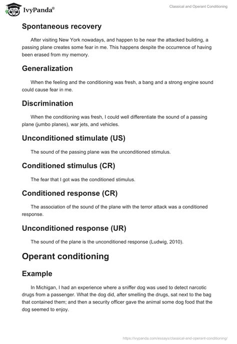Classical And Operant Conditioning 575 Words Essay Example