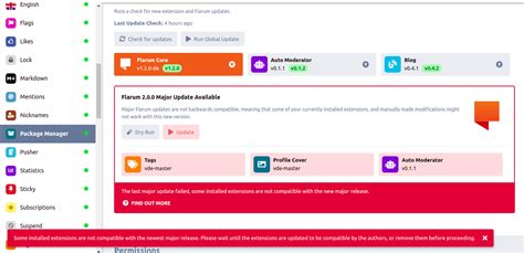 Extension Manager Flarum Documentation