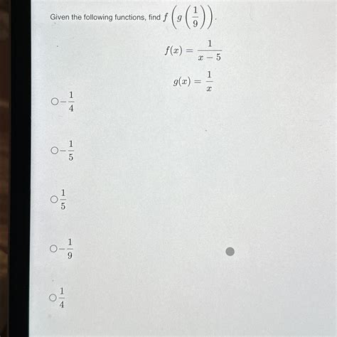 Solved Given The Following Functions Find