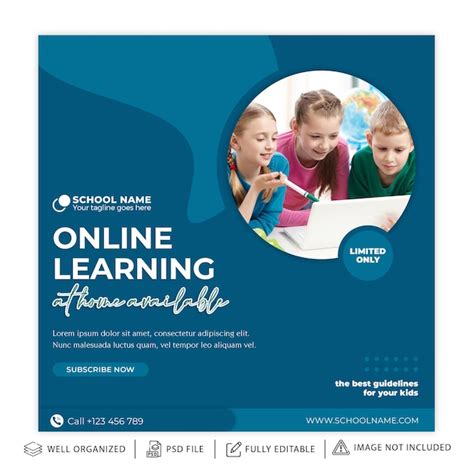 Premium Psd Instagram Post Template For Online Learning Or Education