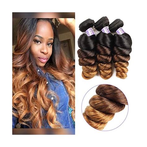 Allove Hair 10a Brazilian Ombre Loose Wave Bundles 3 Bundles Brazilian