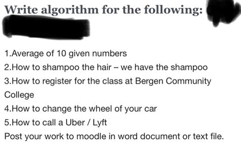 Solved Write Algorithm For The Following 1 Average Of 10 Chegg