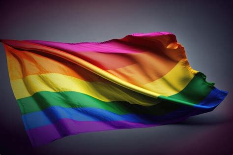 Premium Ai Image Ai Generated Closeup Rainbow Flag Of Lgbt Community