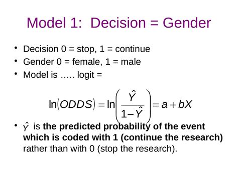 Binary Logistic Regression With SPSS East Carolina University