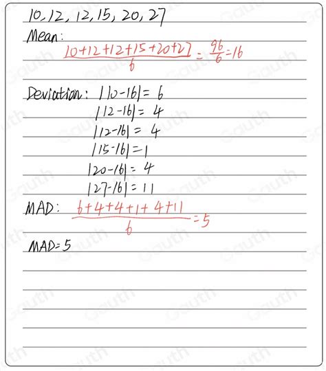 Solved Here Is A Simple Way In Calculating Mean Deviation By Using The Arithmetic Mean Try To