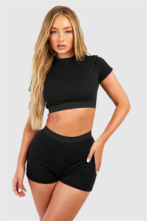 Jersey Crop Top Boohoo Uk