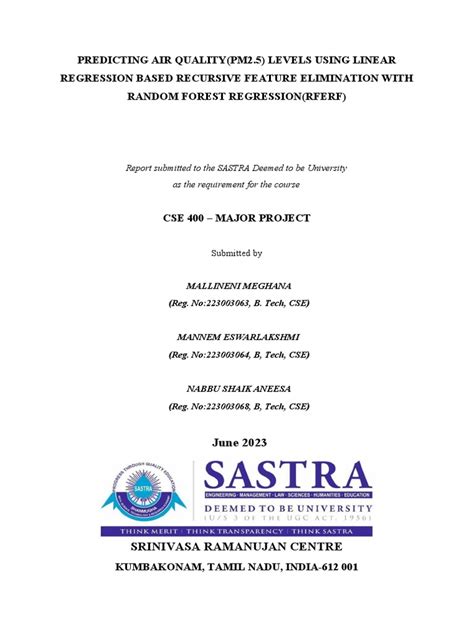 Major Project Report 1 Pdf