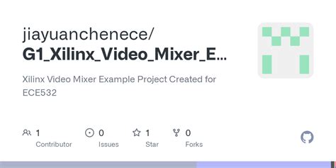 Github Jiayuancheneceg1xilinxvideomixerexample Xilinx Video