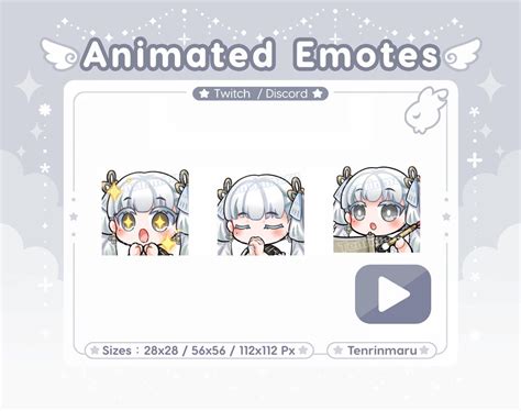 Wuthering Waves Jinhsi 3 Animated Emotes Pack Twitch Discord Youtube Etsy