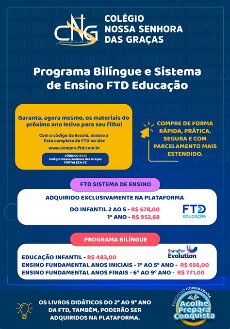 Programa Bilíngue E Sistema De Ensino Ftd Educação Colégio Nossa Senhora Das Graças