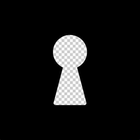 Замочная скважина на темном Премиум вектор