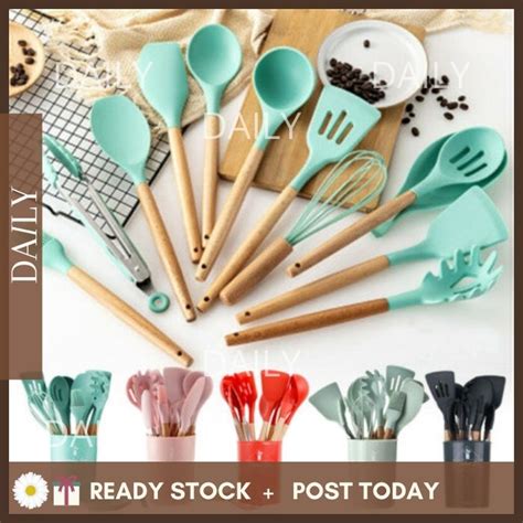 🐻daily🐻 12pcs Cooking Tools Kitchen Cookware Set Silicone Utensils Sets