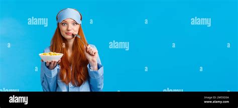 Morning Lifestyle And Women Concept Pretty Cute Redhead Foxy Girl