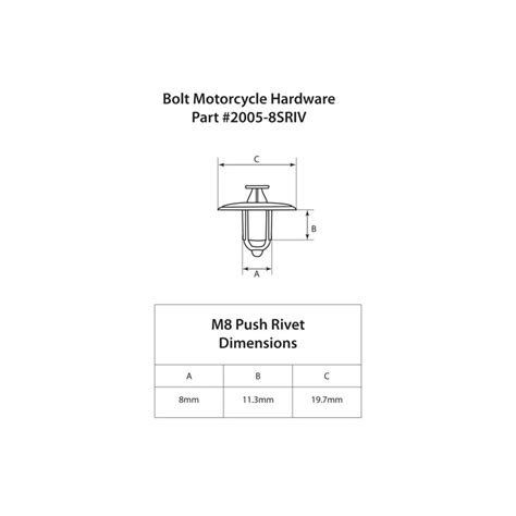 Bolt 10 Pack M8 Removable Nylon Rivets Bike Kings