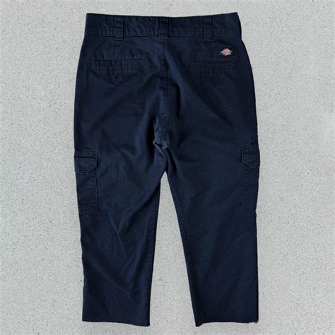 Dickies Pants Navy Blue Trousers Cargo Regular Depop