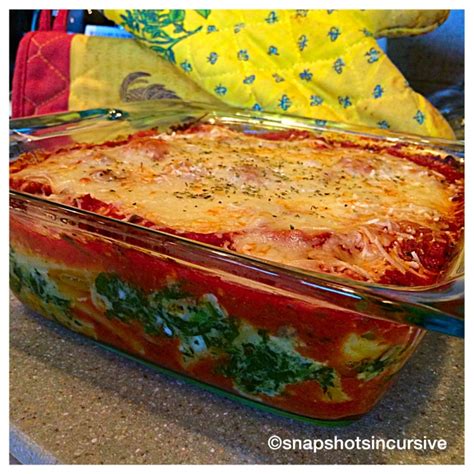 Ziti Baked Spinach Snapshotsincursive