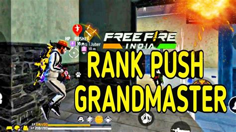 Free Fire Rank Push Grandmaster Pro Squad Wipeout With Teamwork And
