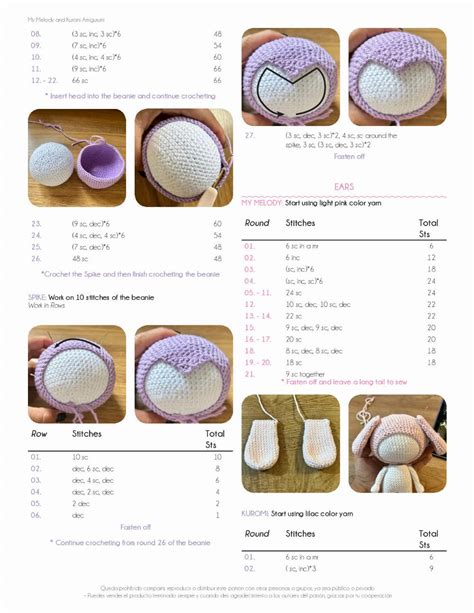 My Melody And Kuromi Amigurumi Crochet Pattern