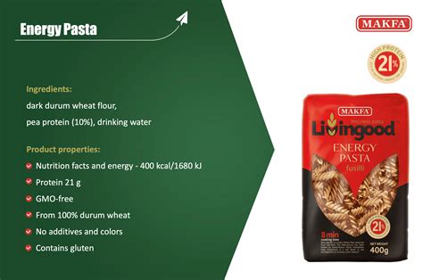 MAKFA LIVINGOOD Energy Pasta Spaghetti - ABG Pharma Philippines