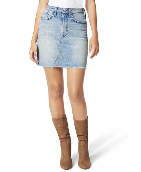 Joes Jeans High Waist Frayed Hem Denim Skirt And Reviews Skirts