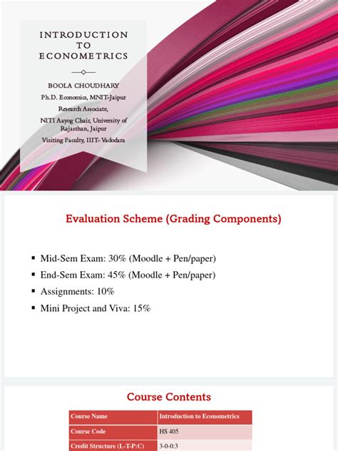 Econometrics Till Midsem Pdf Econometrics Statistics