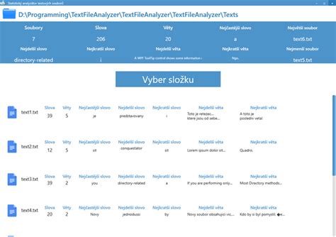 GitHub HungoBoss TextFileAnalyzer WPF App For Displaying Text File Statistical Informations