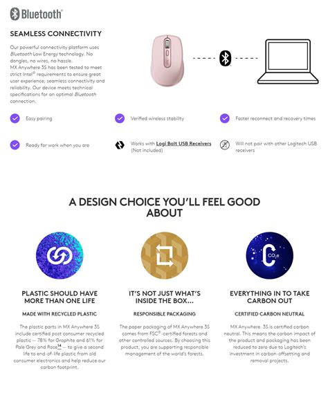 Logitech Mx Anywhere S Wireless Bluetooth Mouse Graphite Ple Computers