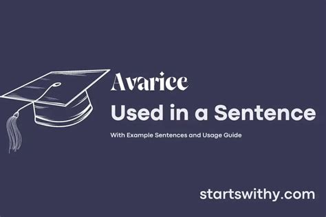 AVARICE In A Sentence Examples 21 Ways To Use Avarice