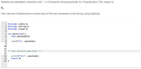 Solved Replace Any Alphabetic Character With In