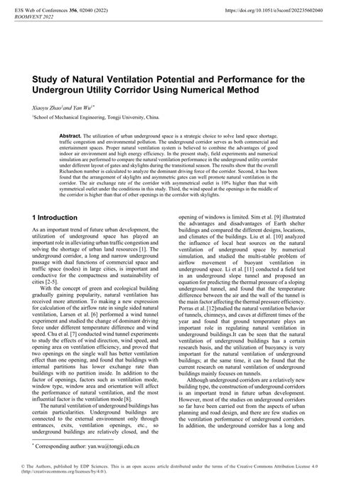 PDF Study Of Natural Ventilation Potential And Performance For The