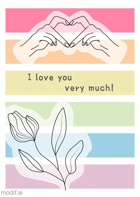 Love Declaration Card Template Mediamodifier