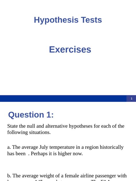 01 Hypothesis Tests Tutorial Pdf Null Hypothesis Type I And Type Ii Errors