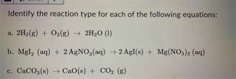 [answered] Identify The Reaction Type For Each Of The Following Kunduz