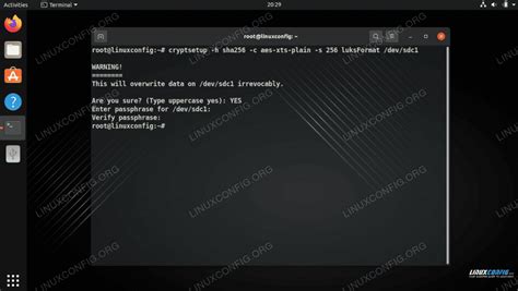 Usb Stick Encryption Using Linux Linux Tutorials Learn Linux Configuration
