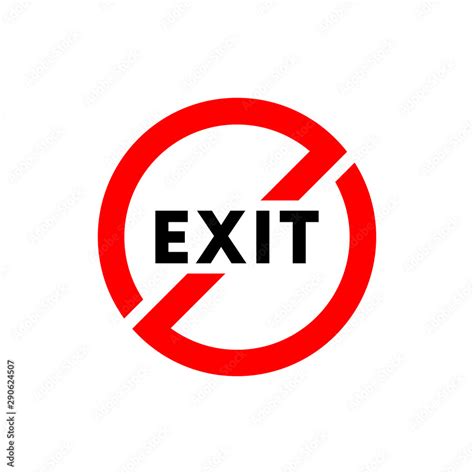 No Exit Vector Sign Stop Symbol Icon Stock Vector Adobe Stock