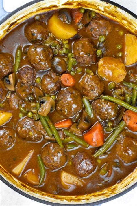 The Best Meatball Stew Gypsyplate Recipe Stew Recipes Meatball