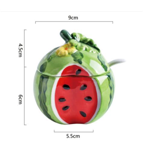 Badu Bg Творчески керамичен буркан за подправки във формата на плод