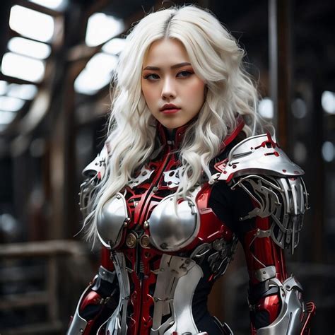 Premium Photo A Girl From Future Wearing Armor