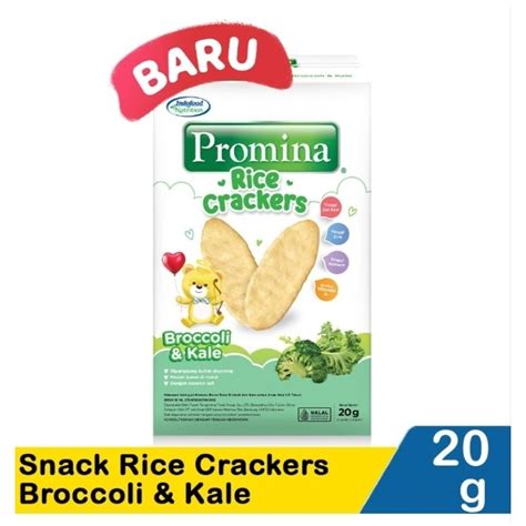 Jual Promina Snack Rice Creckers Broccoli Dan Kale 20 Gr Shopee Indonesia
