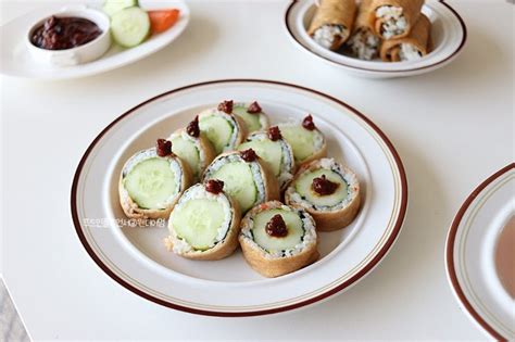 최화정 오이김밥 만들기 롤유부초밥 레시피 등산갈때 도시락 메뉴 간단 등산도시락 산행도시락 네이버 블로그
