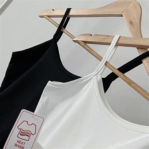 투게더위드미 히트텍 비침방지 파임 덜한 이너 안감 기모 기본 크롭 끈나시 화이트 블랙 흰색나시 사계절 겨울 레이어드 당일 부유방 커버 빠른배송 시즌오프 클리어런스