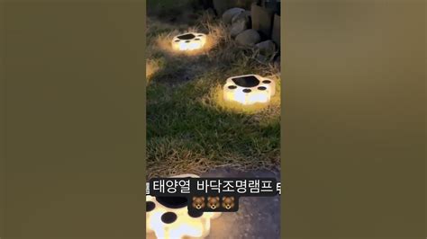 태양열 바닥조명램프 조명 인테리어 정원 잔디등 캠핑 감성 꾸미기 신기한 아이템 귀여운 곰 발바닥 Youtube